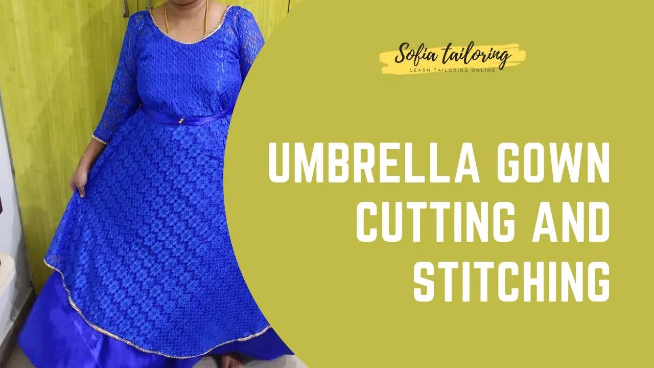 umbrella gown cutting and stitching in tamil