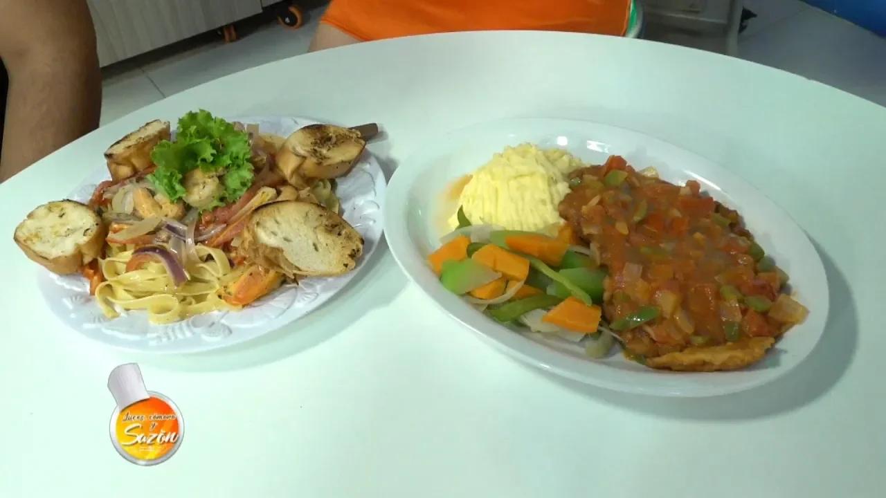 La Receta: Pasta con Camarones y Filete de Pollo en Salsa a la Milanesa