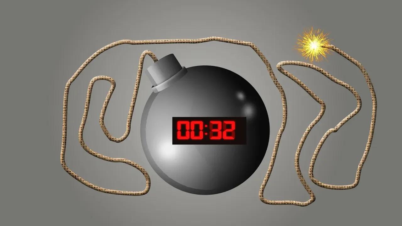 1 Minute Timer With Bomb Explosion No Copyright | Bomb Timer 1 Minute | Countdown Timer | Explosion
