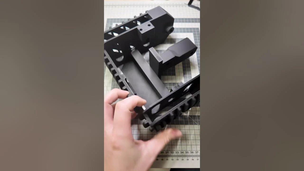 3D printed Battlebot Frame out of PLA-CF printed on Bmabulab X1C