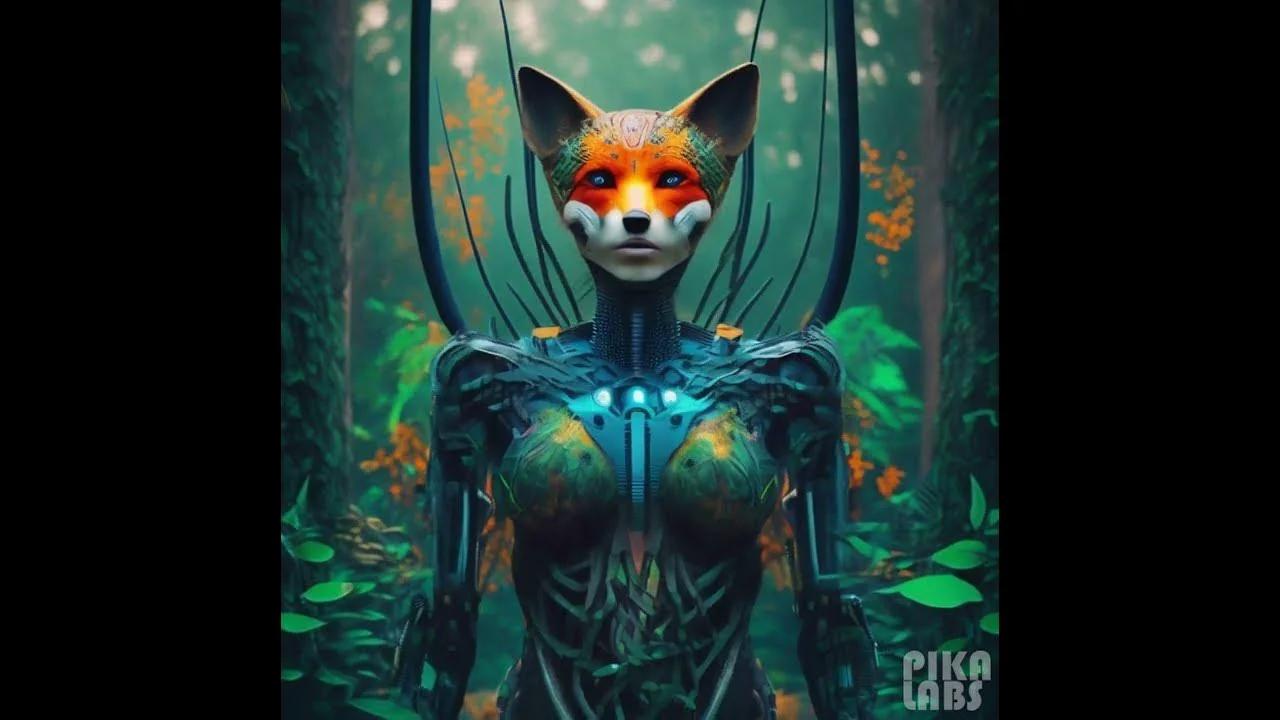 🌿🤖 Lush Biopunk Cyborg Forest: Featuring Biological Female Cyborgs and ...