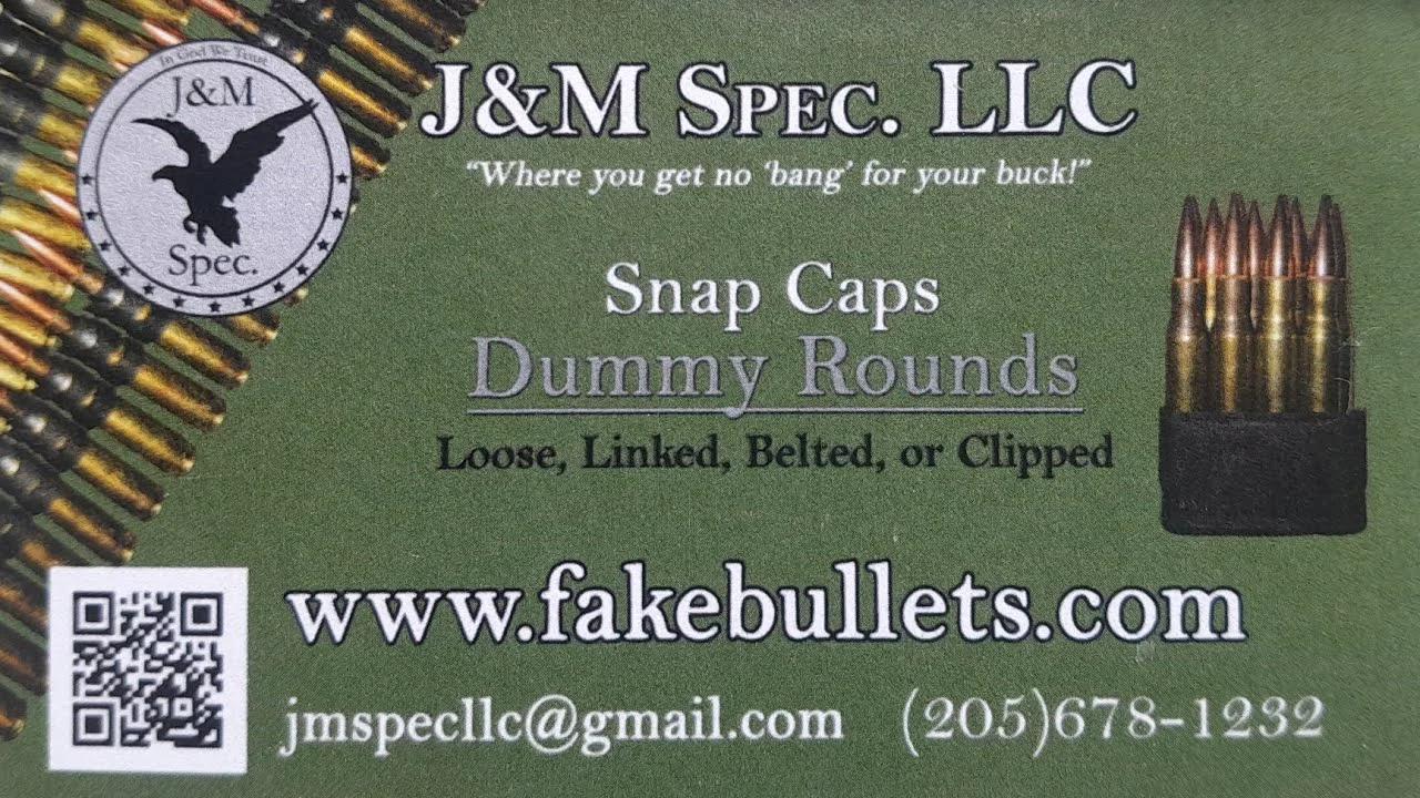 FAKEBULLETS.COM snap caps, dummy rounds + coupon code | best inert ammo ...