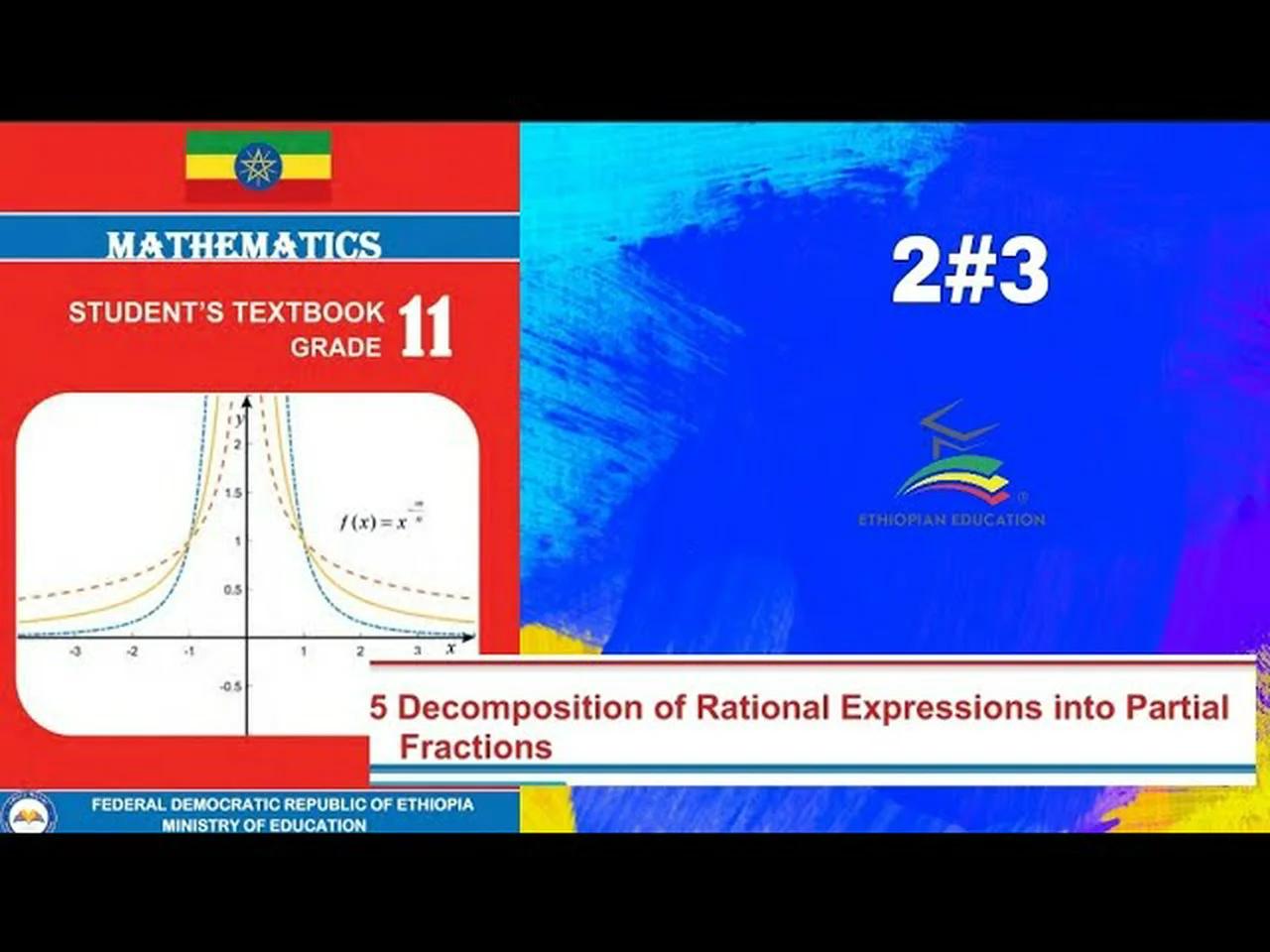 Ethiopian Grade 11 Maths 2 3 Decomposition