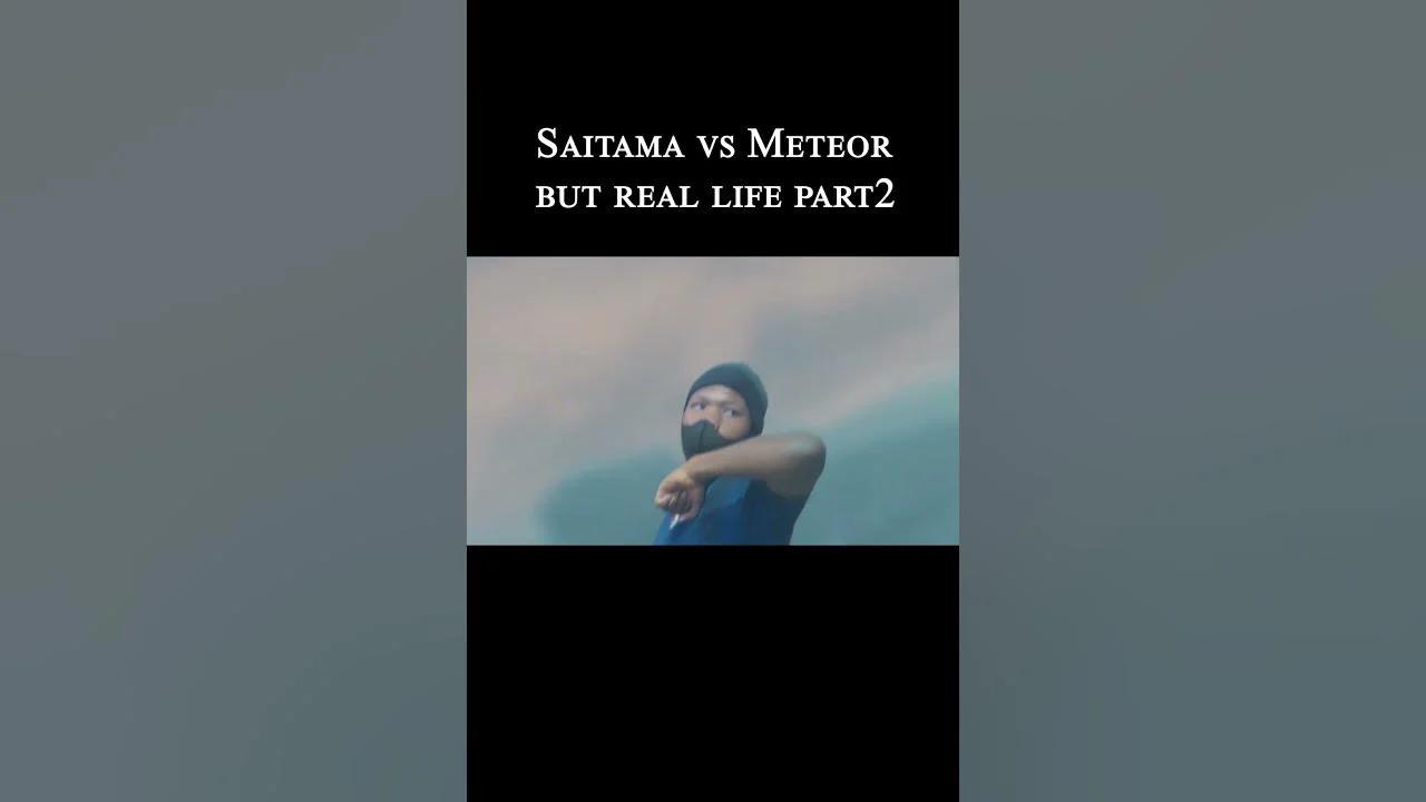 Saitama vs Meteor but real life PART 1 #anime #edit #shorts #naruto