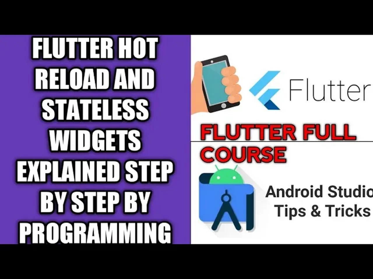 Flutter Tutorial | Hot Reload in Flutter | Flutter Stateless widget | #5