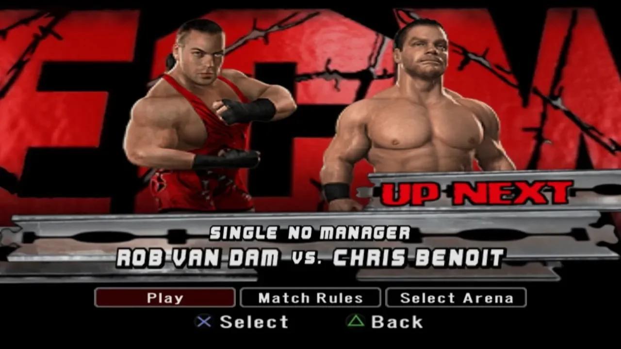 Rob Van Dam vs Chris Benoit | WWE Smackdown vs Raw 2008 Plus