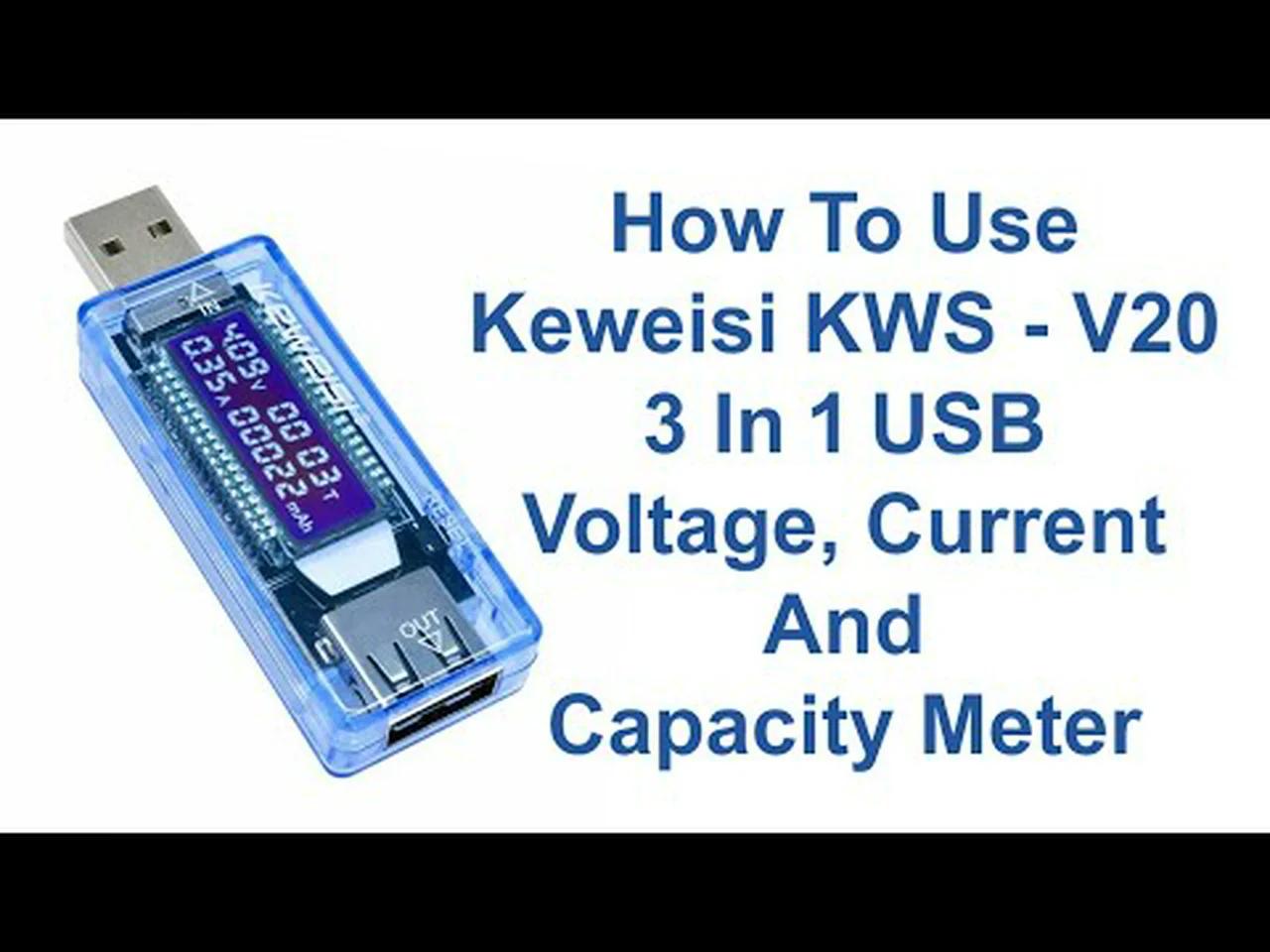 How To Use Keweisi KWS - V20 3 In 1 USB Voltage, Current And Capacity Meter