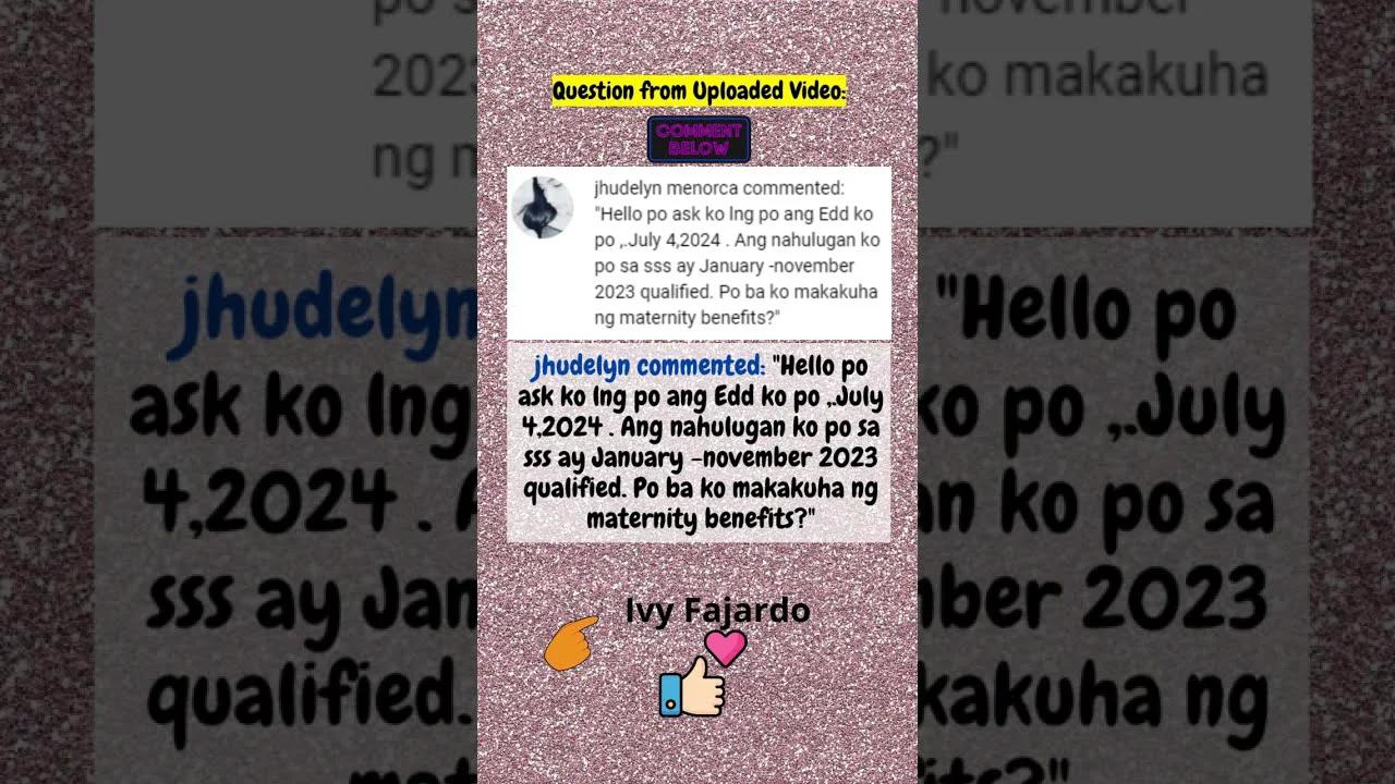 SSS | JULY 2024 ang EDD | May hulog mula Jan 2023 to Nov 2023 ...