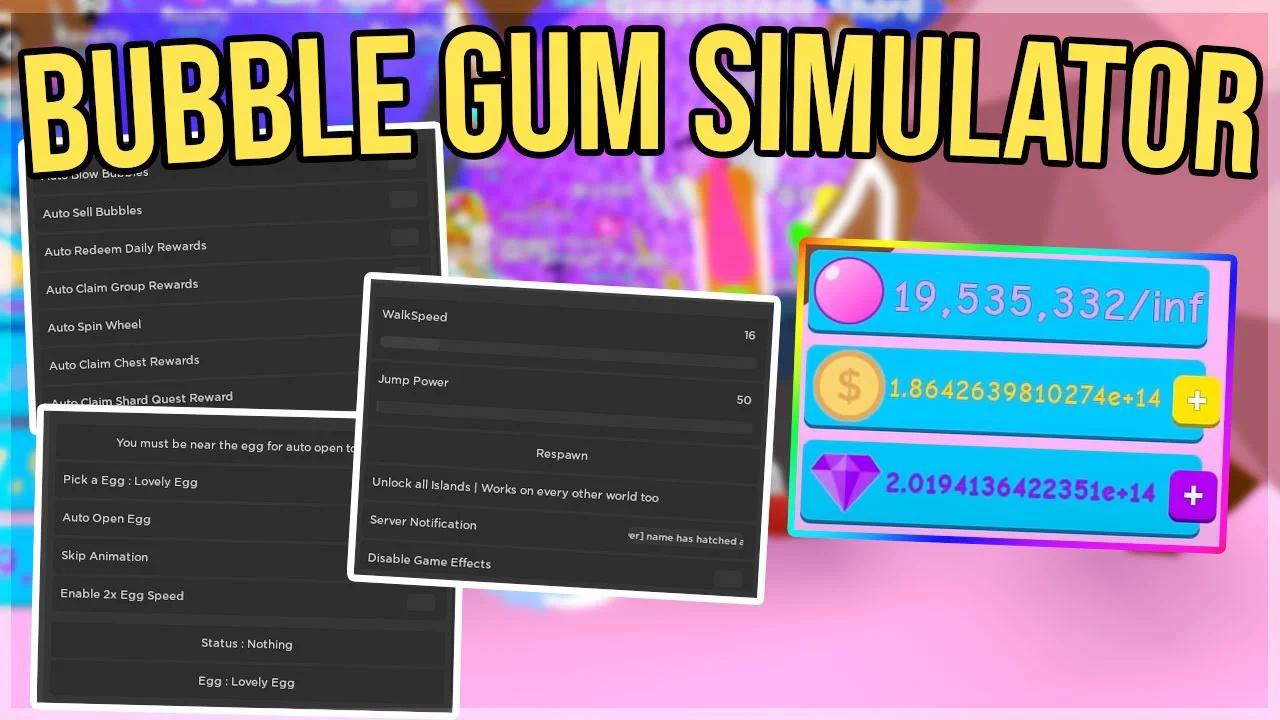 Bubble Gum Simulator Hack | Roblox Bubble Gum Simulator GUI Script ...