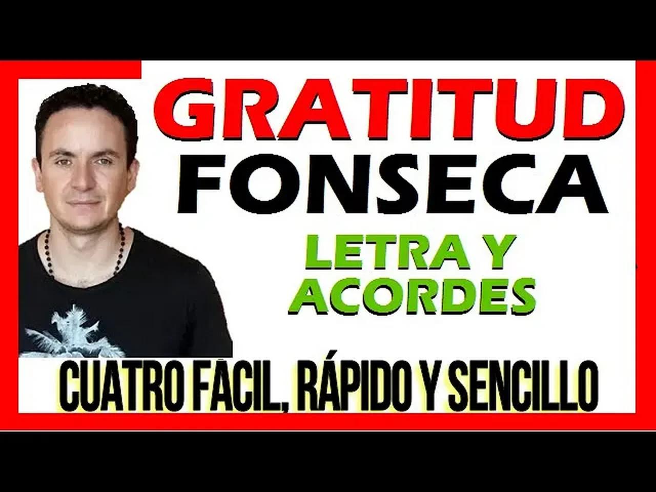 GRATITUD Fonseca. Letra y Acordes Cuatro llanero FÁCIL RÁPIDO Y SENCILLO