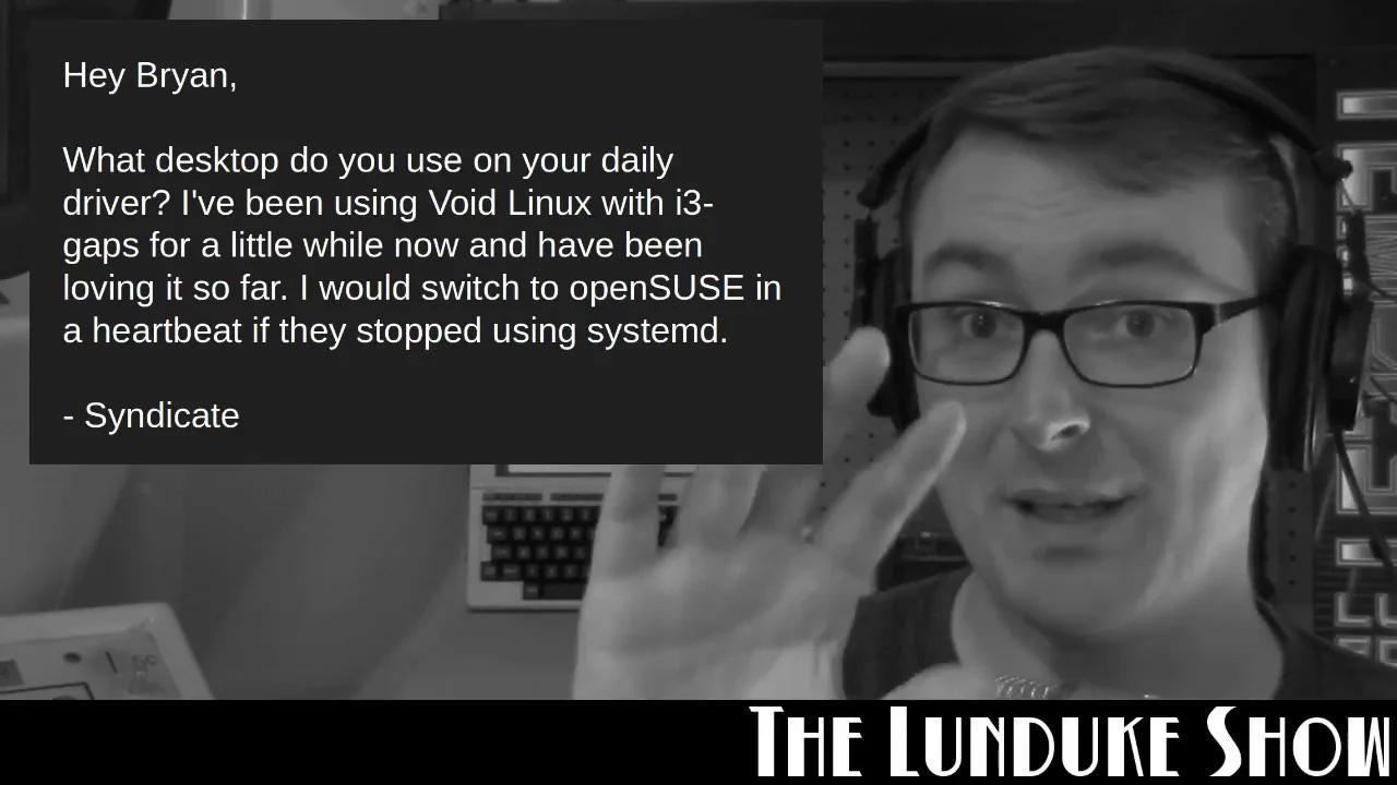 What Linux Desktop does Lunduke use as a daily driver?