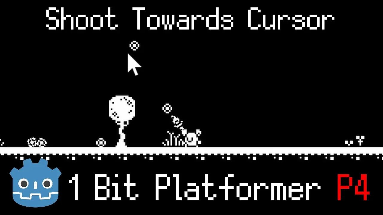 Fire Projectiles Aimed At Mouse Cursor 1 Bit Platformer Part 4 Godot 43 Series