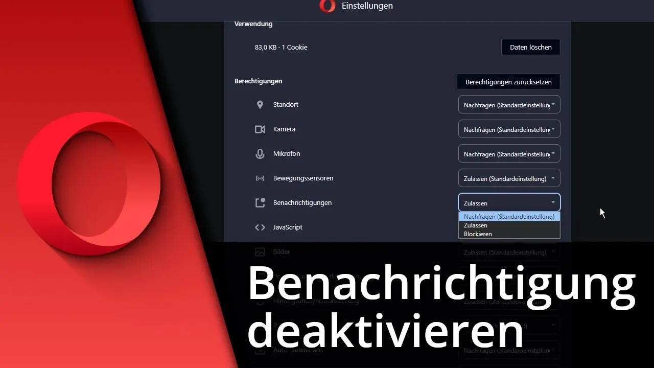 Opera Benachrichtigungen deaktivieren Tutorial
