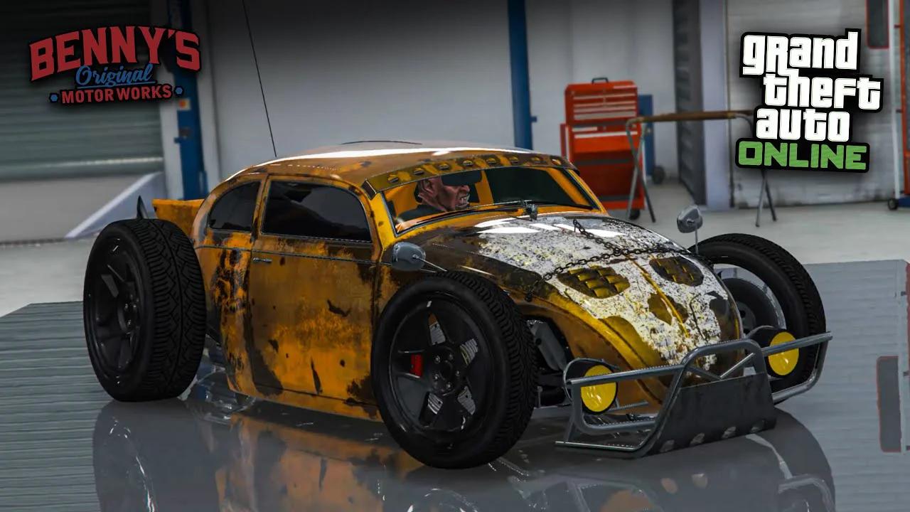 GTA 5 Online - BF Weevil Custom Customization (VW Beetle Rat Rod)