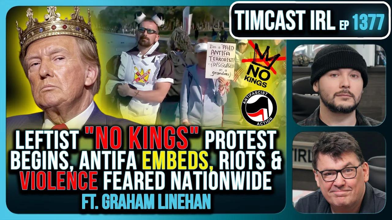 Leftist NO KINGS Protest Begins, Antifa EMBEDS, Riots & Violence FEARED ...
