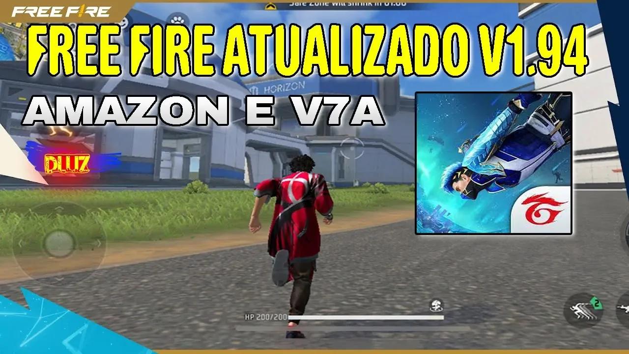 Free fire global amazon e v7a atualizado v1.94 2022