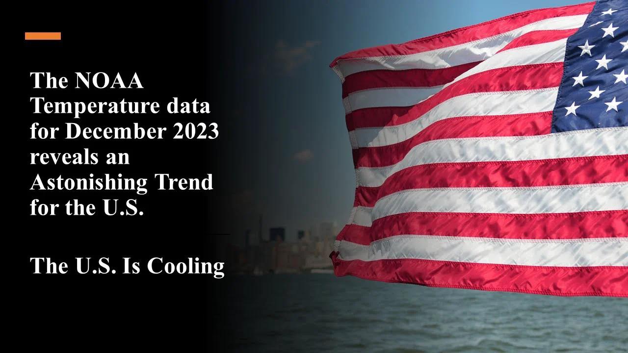 NOAA Temperature data clearly shows the U.S. is Cooling