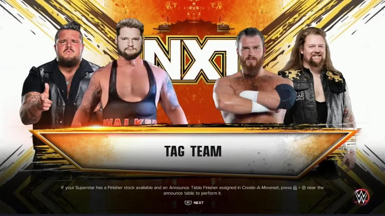 NXT Gallus vs Hank Walker & Tank Ledger