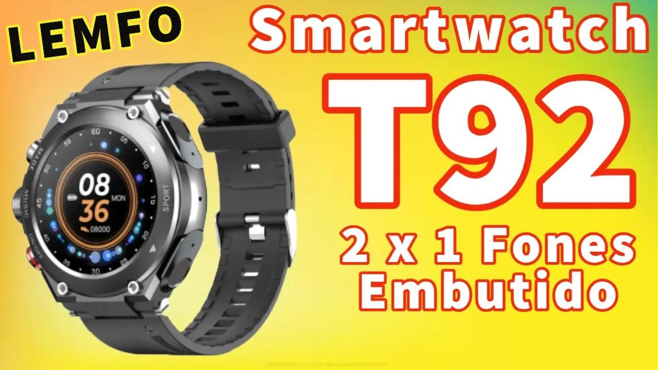 Smartwatch T92 2x1 tws bluetooth 5 0 fone de ouvido embutido ( T92 ...