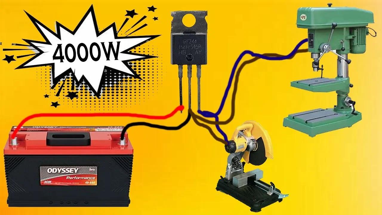 Powerful Inverter 4000W || How to Make Simple Inverter Using IRFZ44N, 4 ...