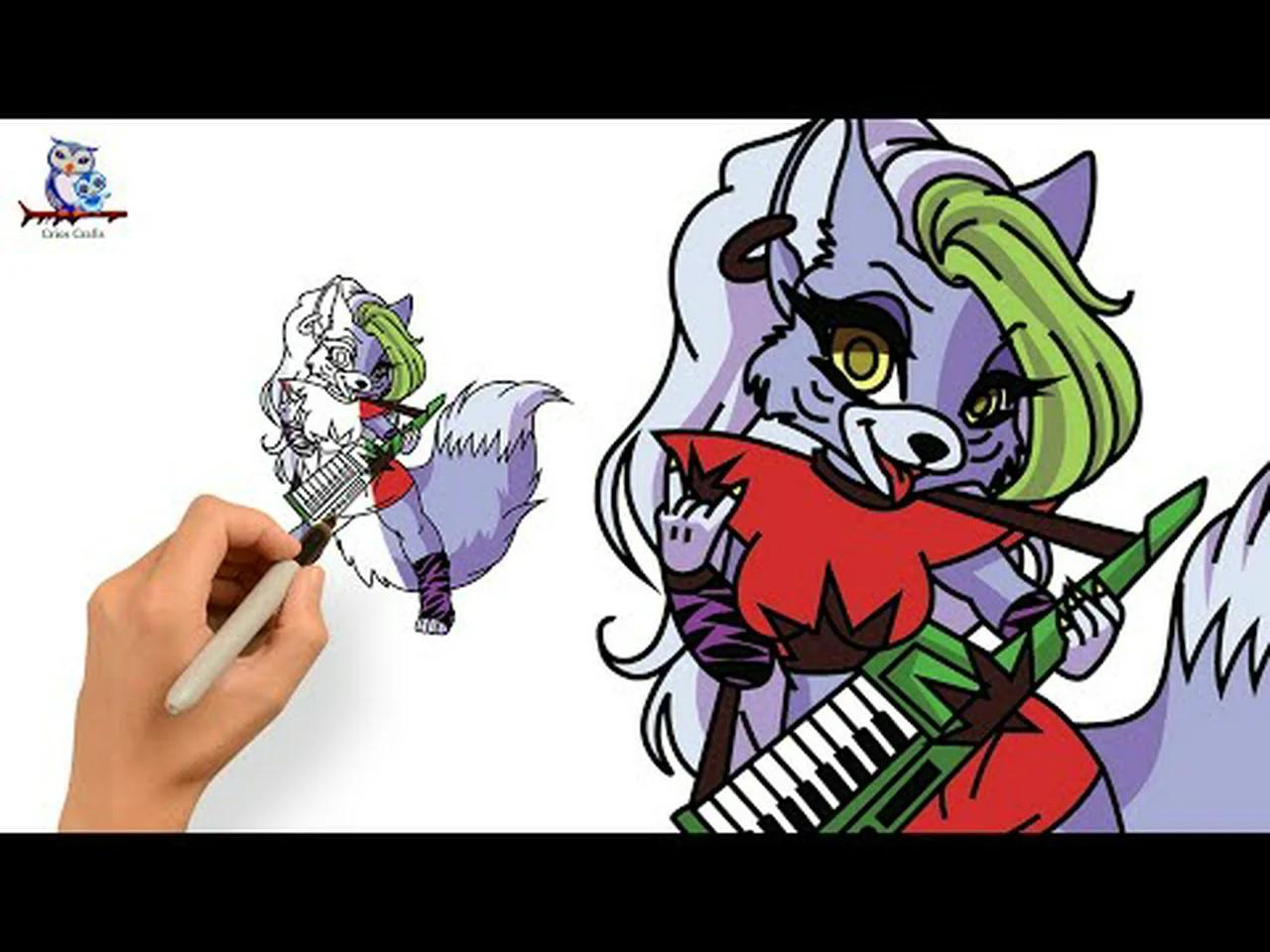 How To Draw Roxanne Wolf FNAF Security Breach - Tutorial