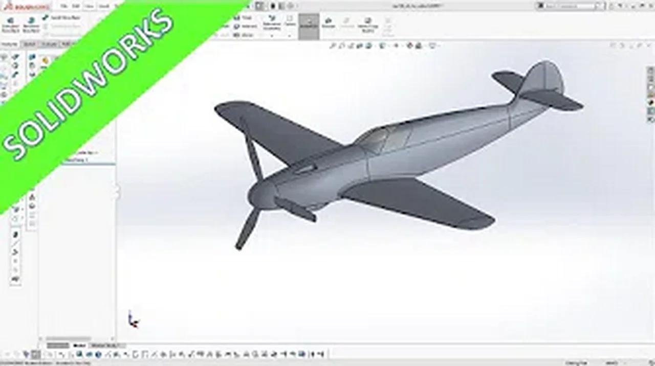 WW-109 Fighter Plane Part 1 - SolidWorks 2020 Training - Surfaces