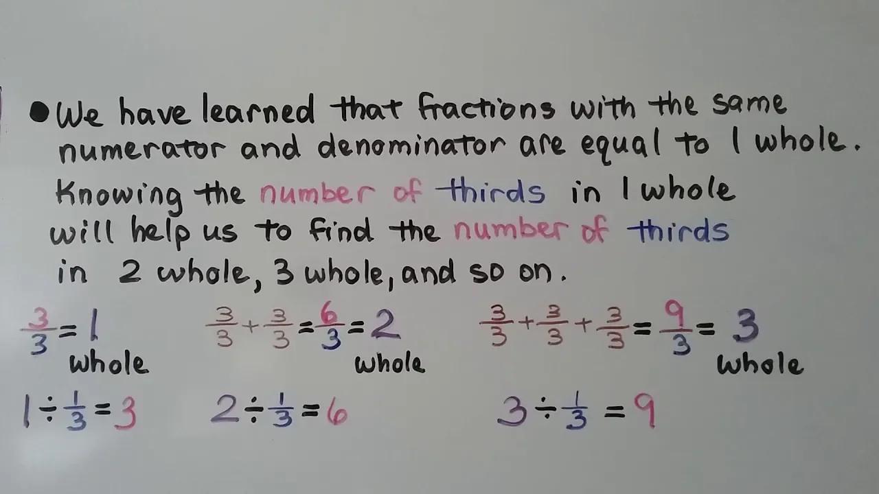 5th Grade Math 8.1, Model to Divide Fractions and Whole Numbers