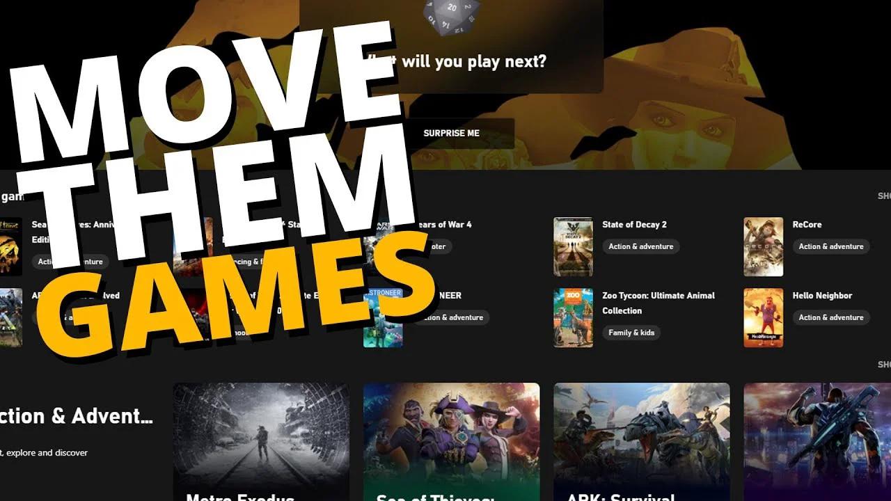 How to Manage & Move your Windows Store & Xbox Game Pass Game Installations! (change Default Drive)