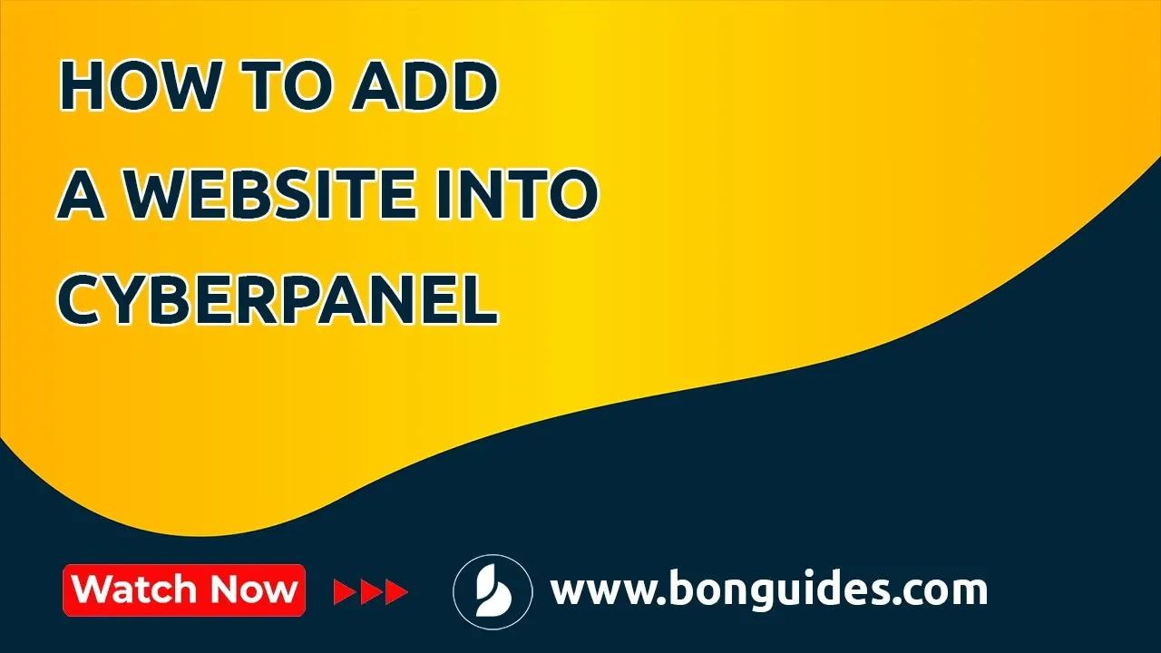 How To Add a Website in CyberPanel Step by Step
