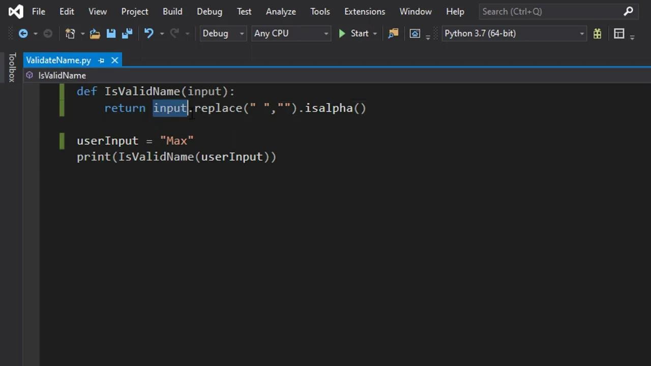 How To Validate A Name Using Python Simple