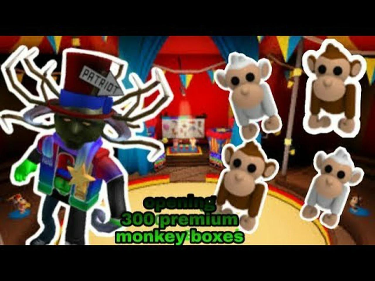 Adopt me! Opening 300 premium monkey boxes! (30,000 robux)