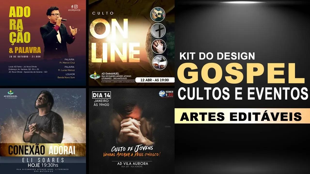 Artes Gospel Editáveis para Design Photoshop Canva e mais