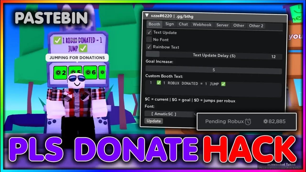 Pastebin This Pls Donate Script Gives You Robux Auto Farm Auto