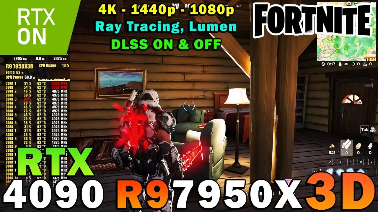 Fortnite | R9 7950X3D | RTX 4090 | Ray Tracing Lumen Nanite | 4K ...
