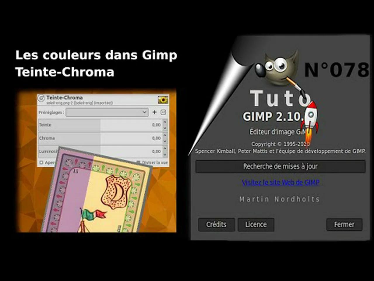 Tuto Gimp 2 10 pour débutant – 078 – Teinte-Chroma