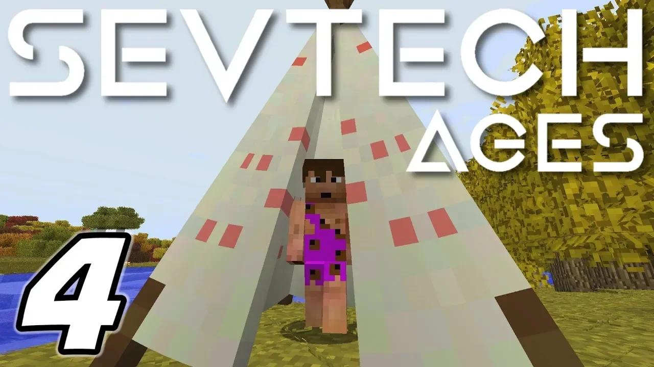 Minecraft Sevtech: Ages - LEATHER, THATCH and TEEPEE (Modded Survival ...