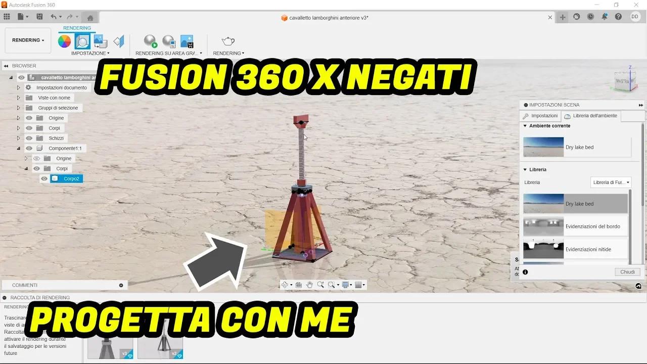 PROGETTO CAVALLETTO SOLLEVATORE TRATTORE, TUTORIAL FUSION 360, LE BASI.