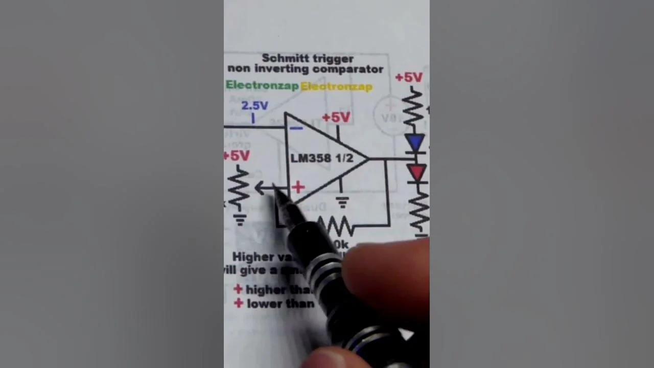 2nd 10k Ohm Schmitt Trigger Op Amp Non Inv Comparator Positive Feedback ...