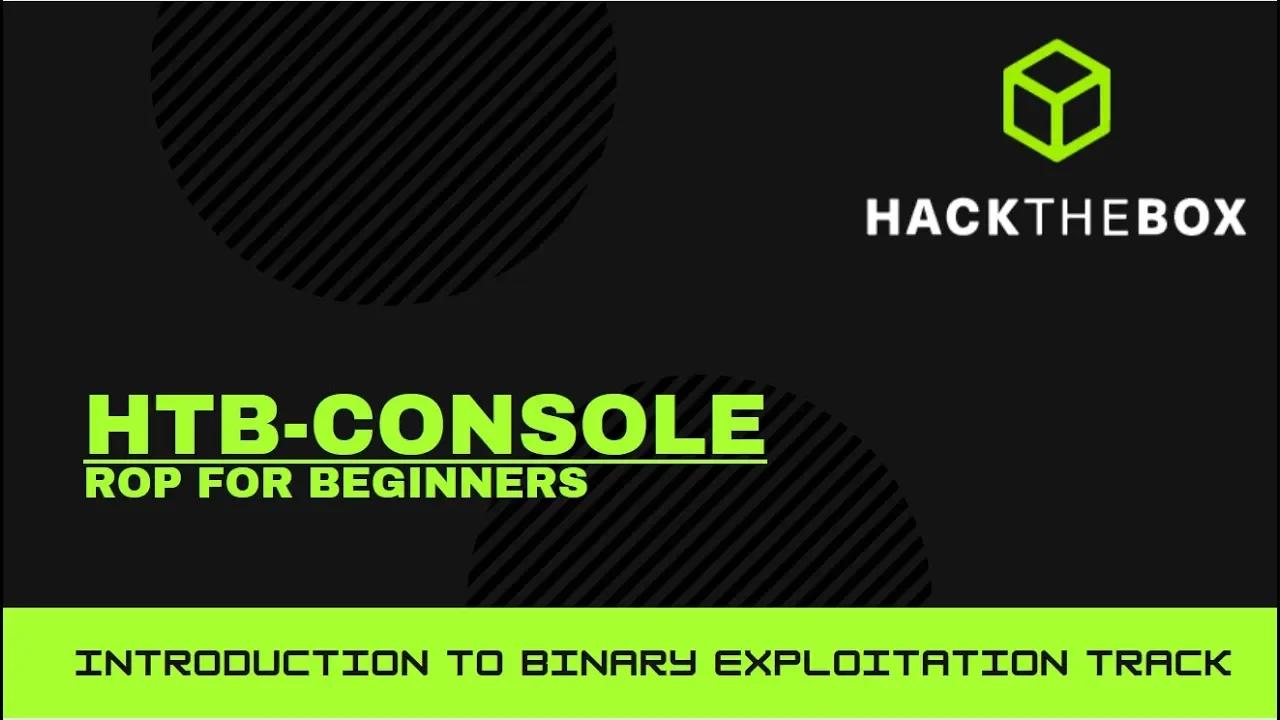 Hack The Box Introduction To Binary Exploitation Htb Console Walkthrough