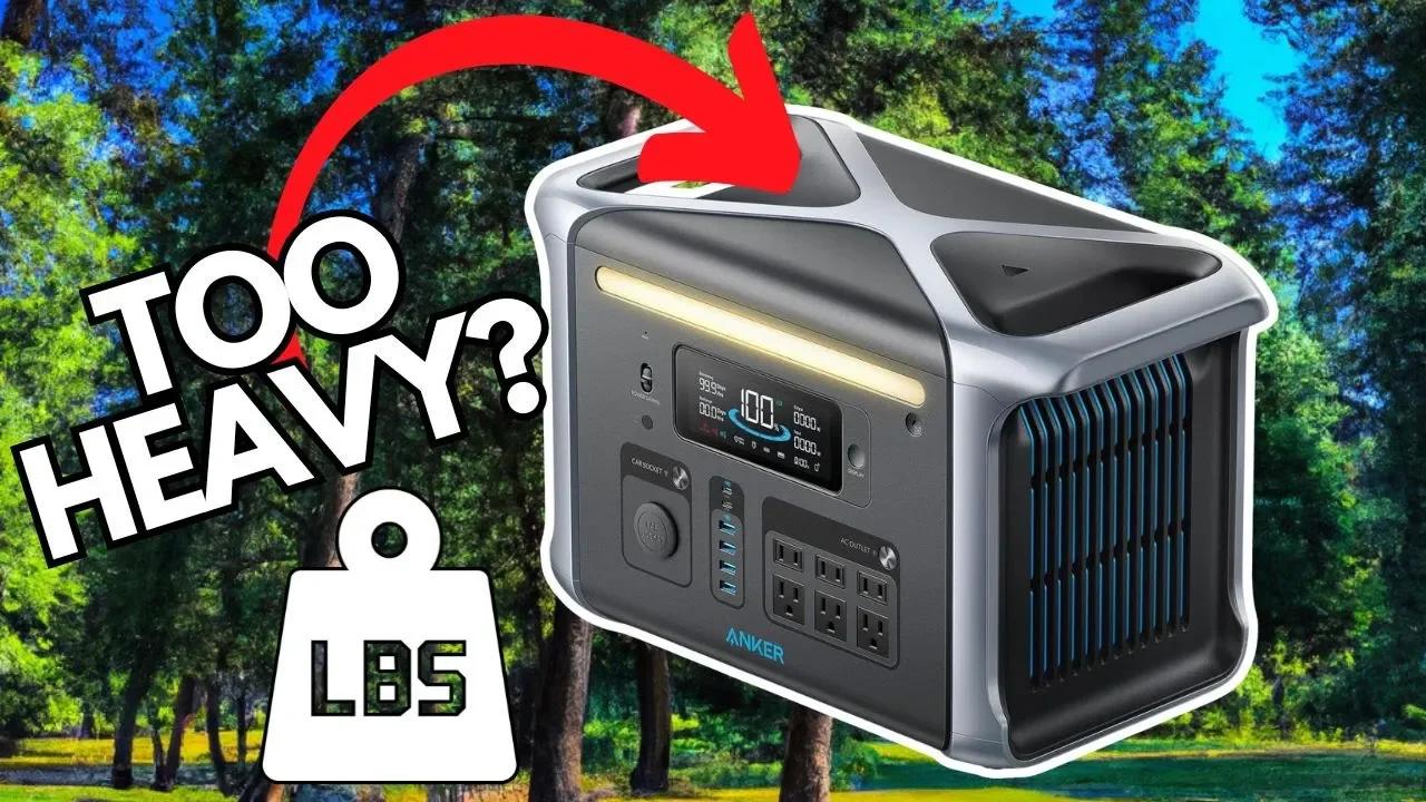 PORTABLE Battery Bank Under 50 lbs ANKER SOLIX 1800 W