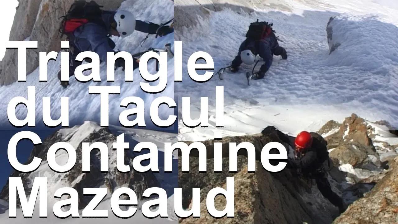 Voie Contamine Mazeaud Triangle du Tacul Mont-Blanc du Tacul Chamonix ...
