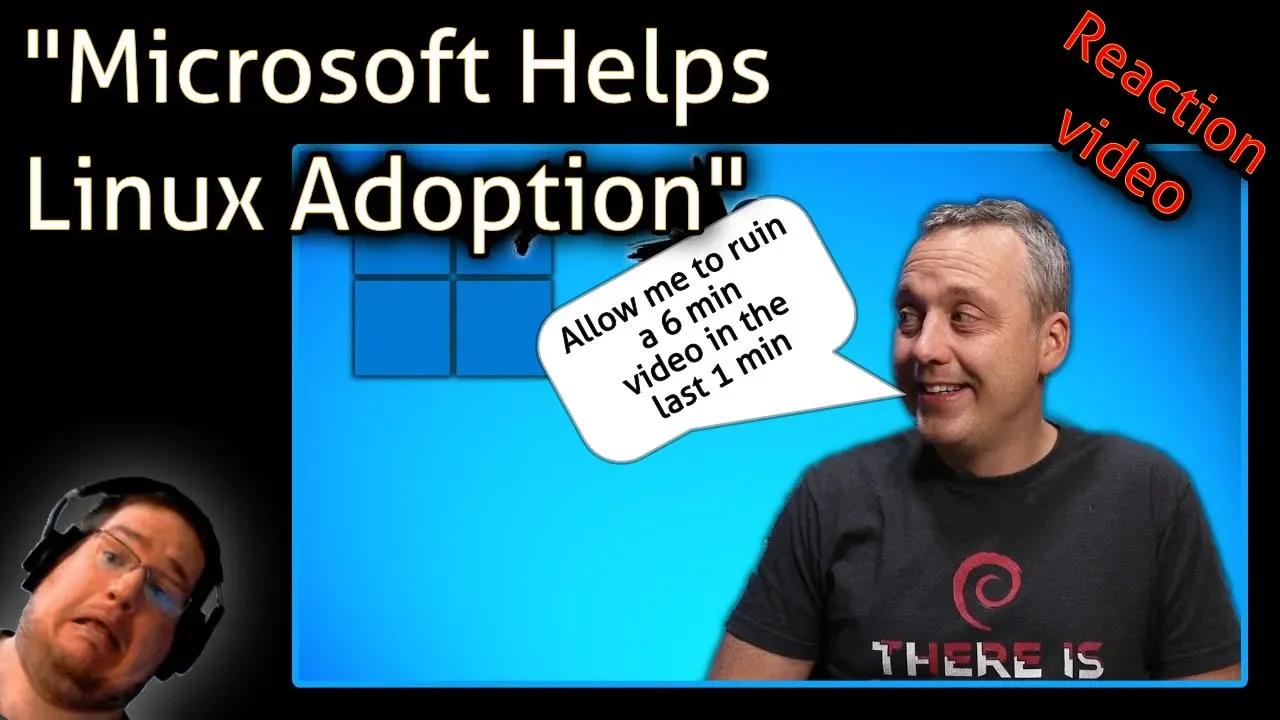 Microsoft Helps Linux Adoption - Kent's reaction video