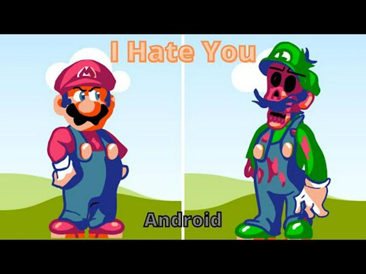 Friday Night Funkin' Luigi Vs Mario I Hate You Full Mod Android | FNF MOD | (fnf creepypasta)