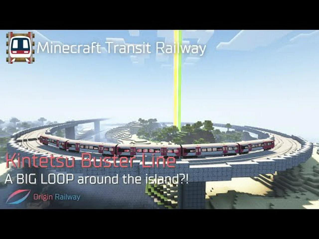 Minecraft Transit Railway - A HUGE loop around the island?!