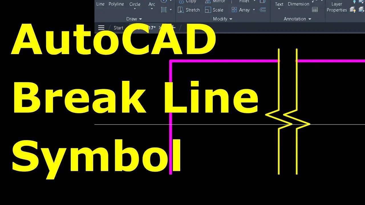 EP 41 AutoCAD การใช้ BREAK LINE SYMBOL สอน AutoCAD โดย อาจารย์โฟม ...