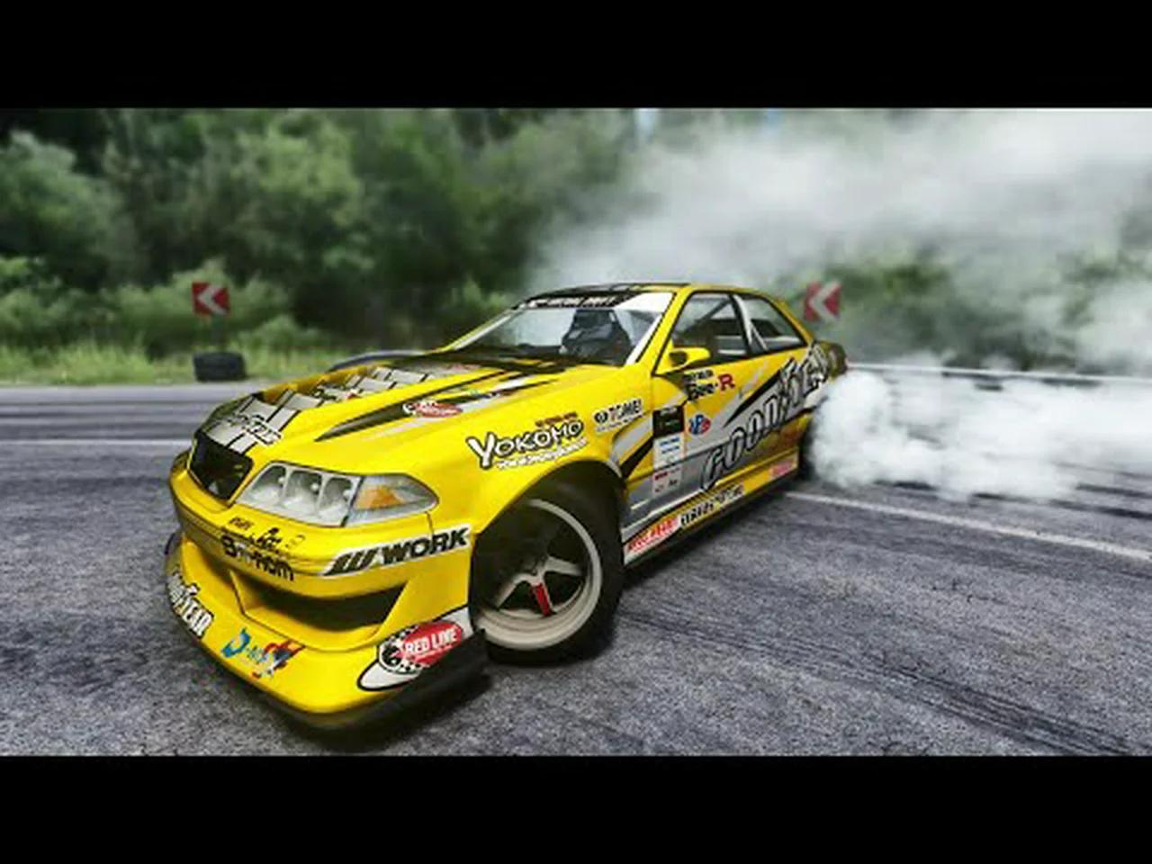 Assetto Corsa - Drifting Toyota JZX100 Mark 2 on Krajiska Zmija rally track W/ Logitech G29