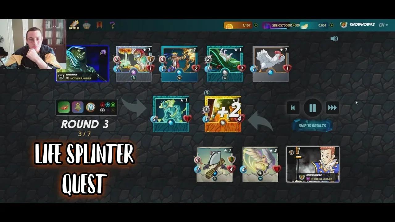 Splinterlands Life Splinter Daily Quest Gameplay