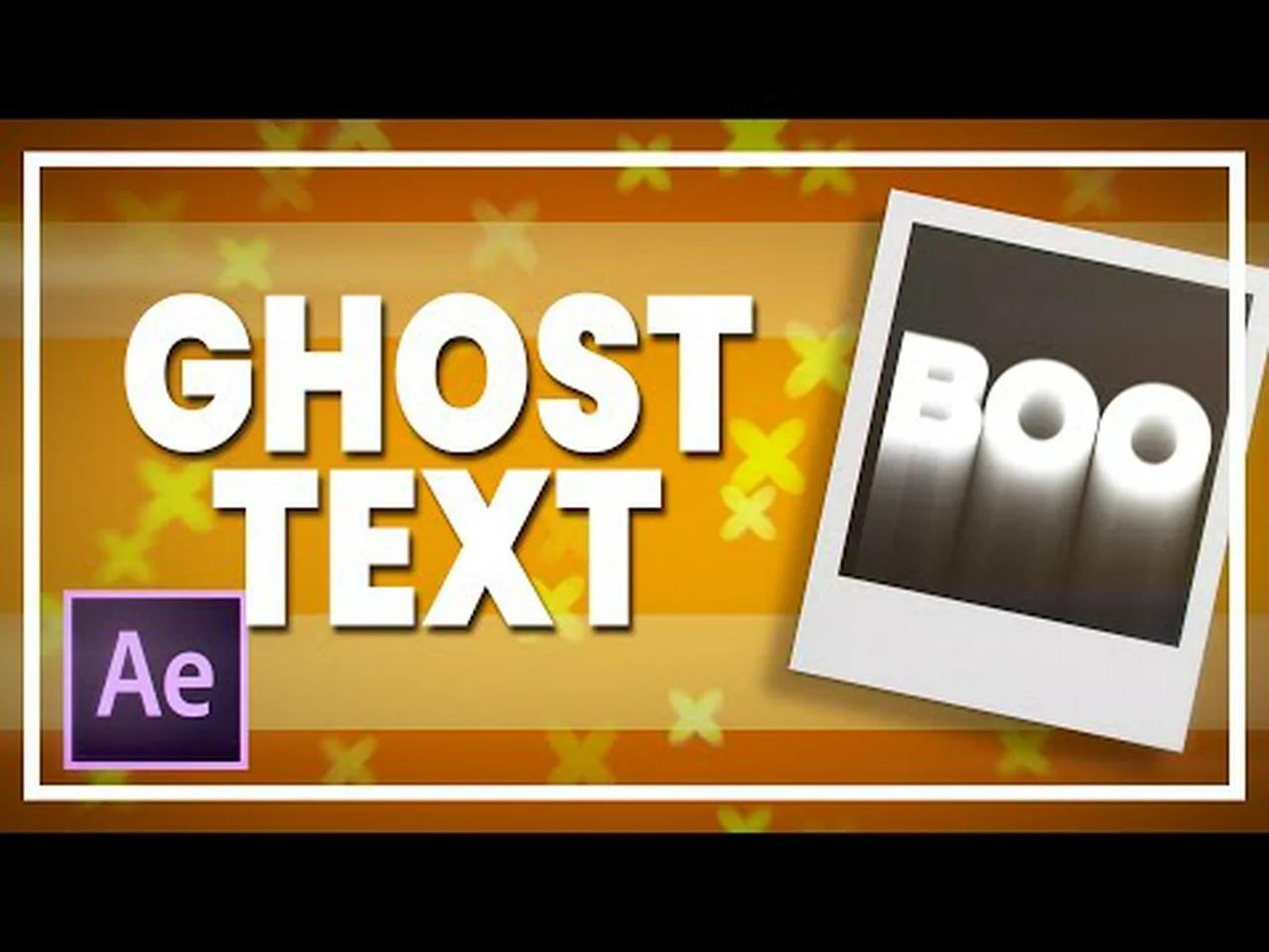 Ghost Text || After Effects [Tutorial]