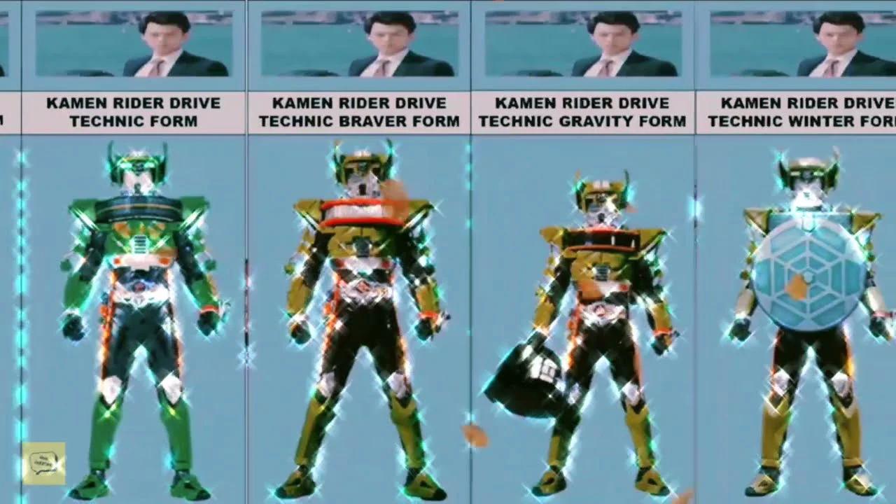 ALL FORM || ALL HENSHIN || KAMEN RIDER DRIVE || KAMEN RIDER || DRIVE ...
