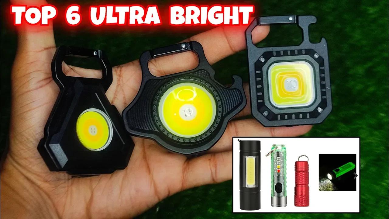 Top 6 Ultra Bright Mini Rechargeable Cob Keychain Led Flashlight || USB ...